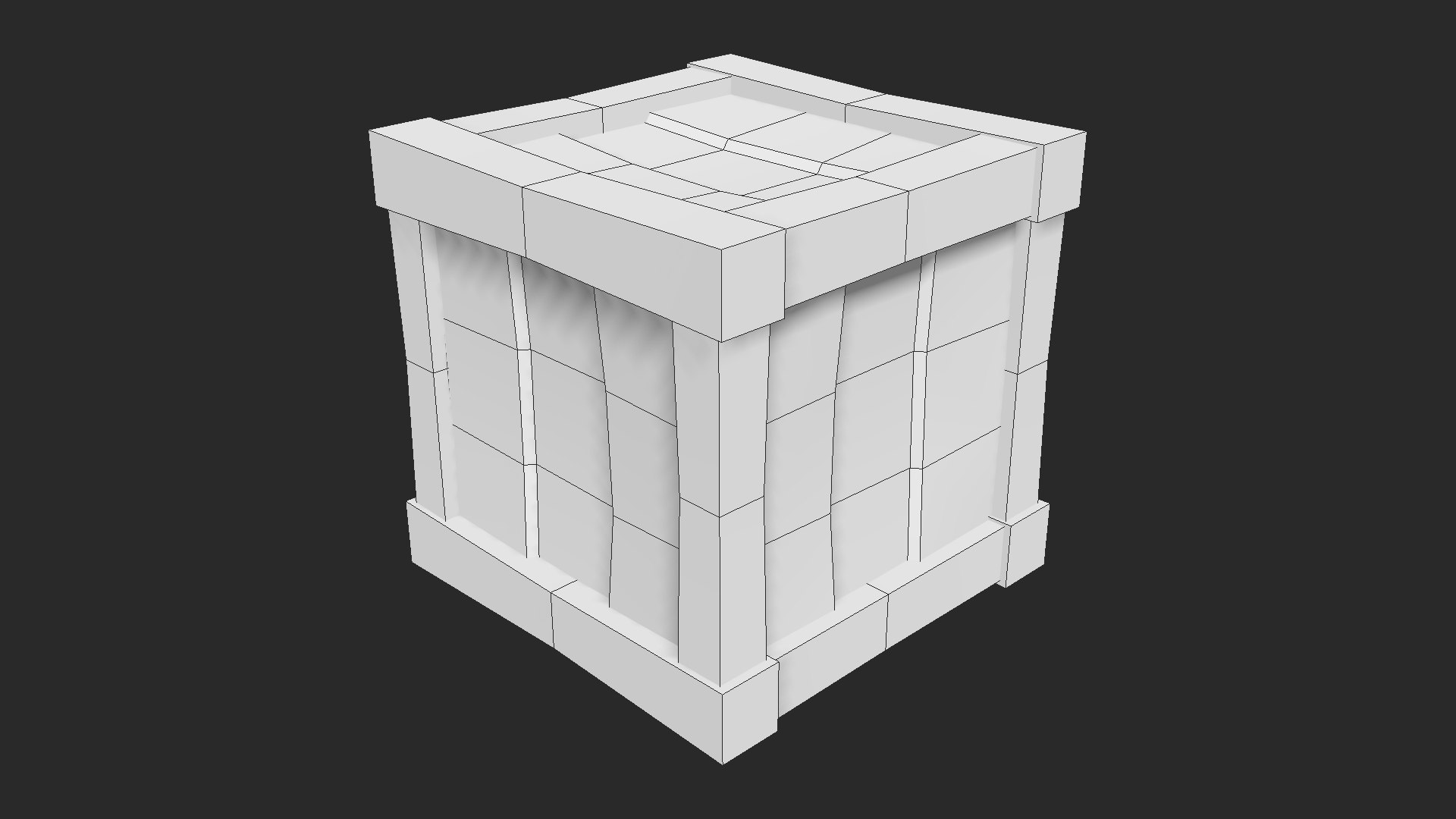 Cartoon Wood Crates 3d Model