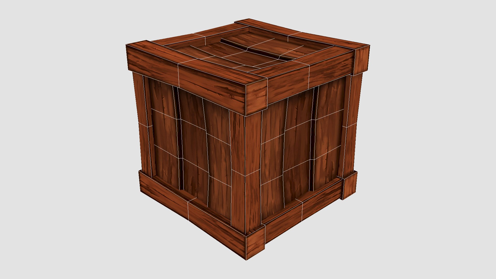 Cartoon Wood Crates 3d Model