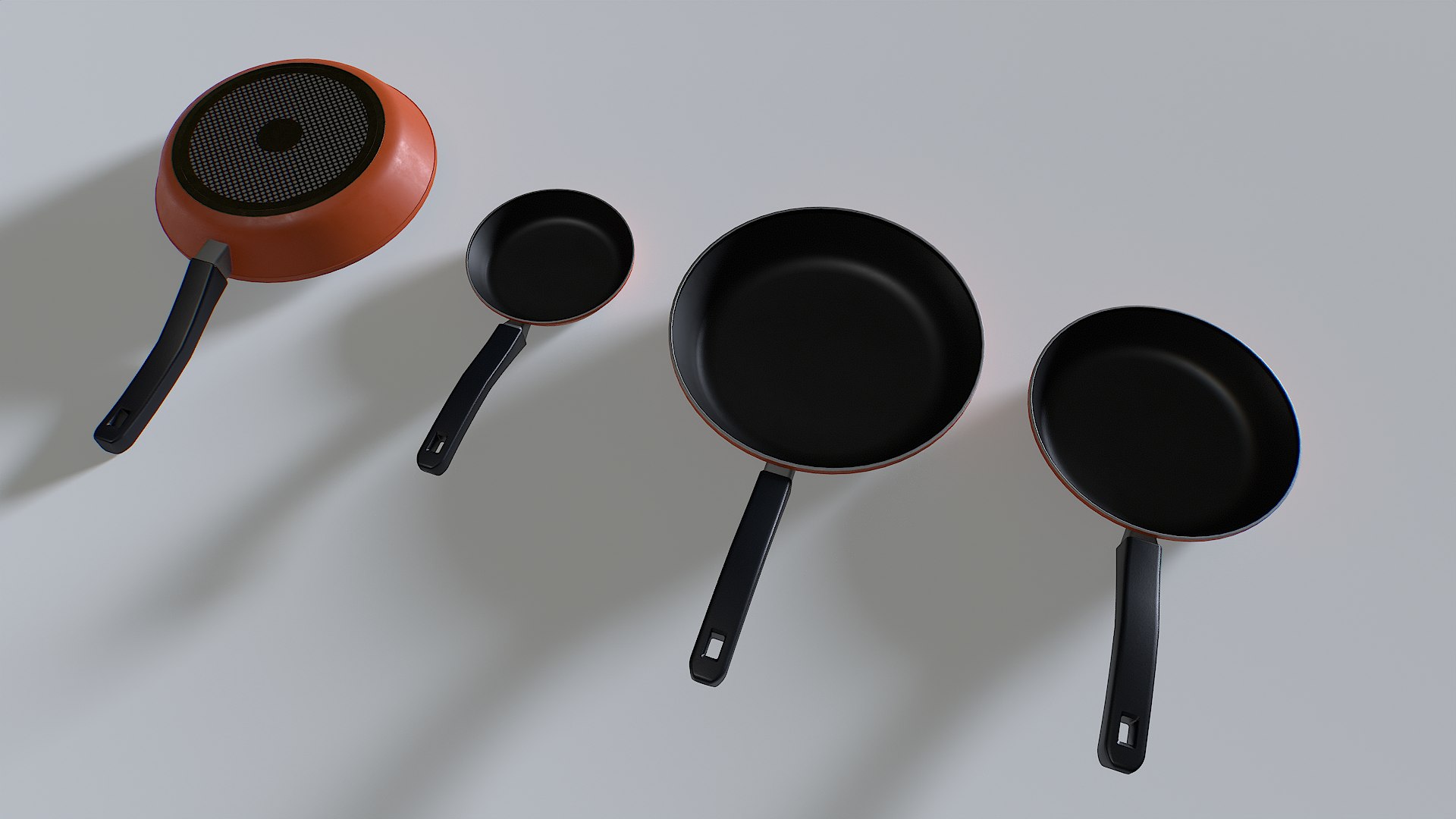 Frying Pans Set 2 3D Model - TurboSquid 2373010
