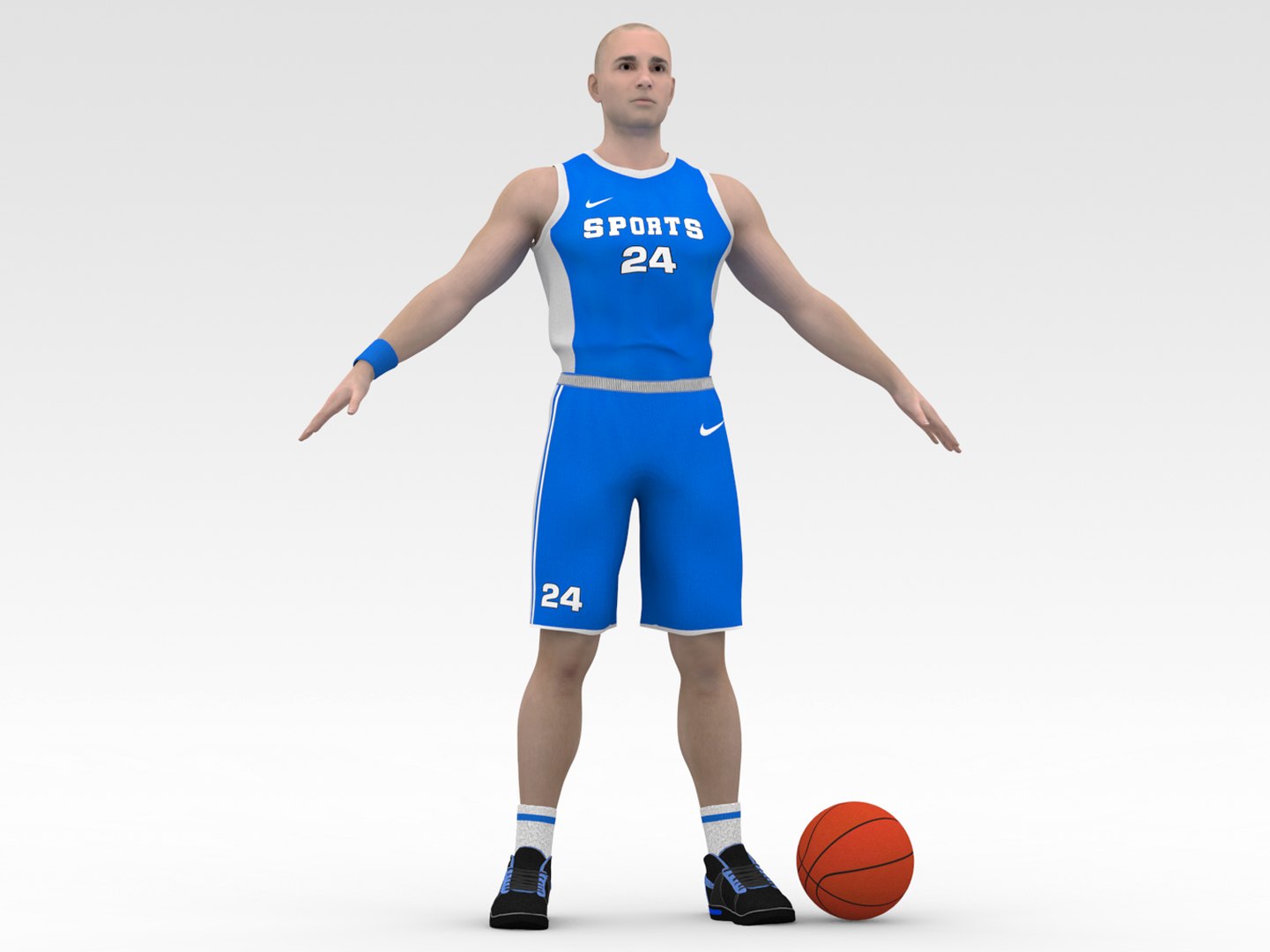 Basketball Player Blue Player 01 3D model - TurboSquid 1772221