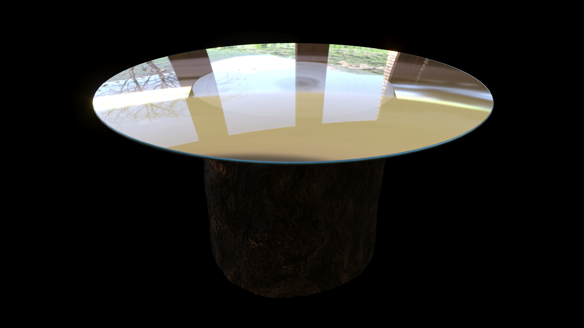 3D Tree Stump Glass Coffee Table - TurboSquid 1775684