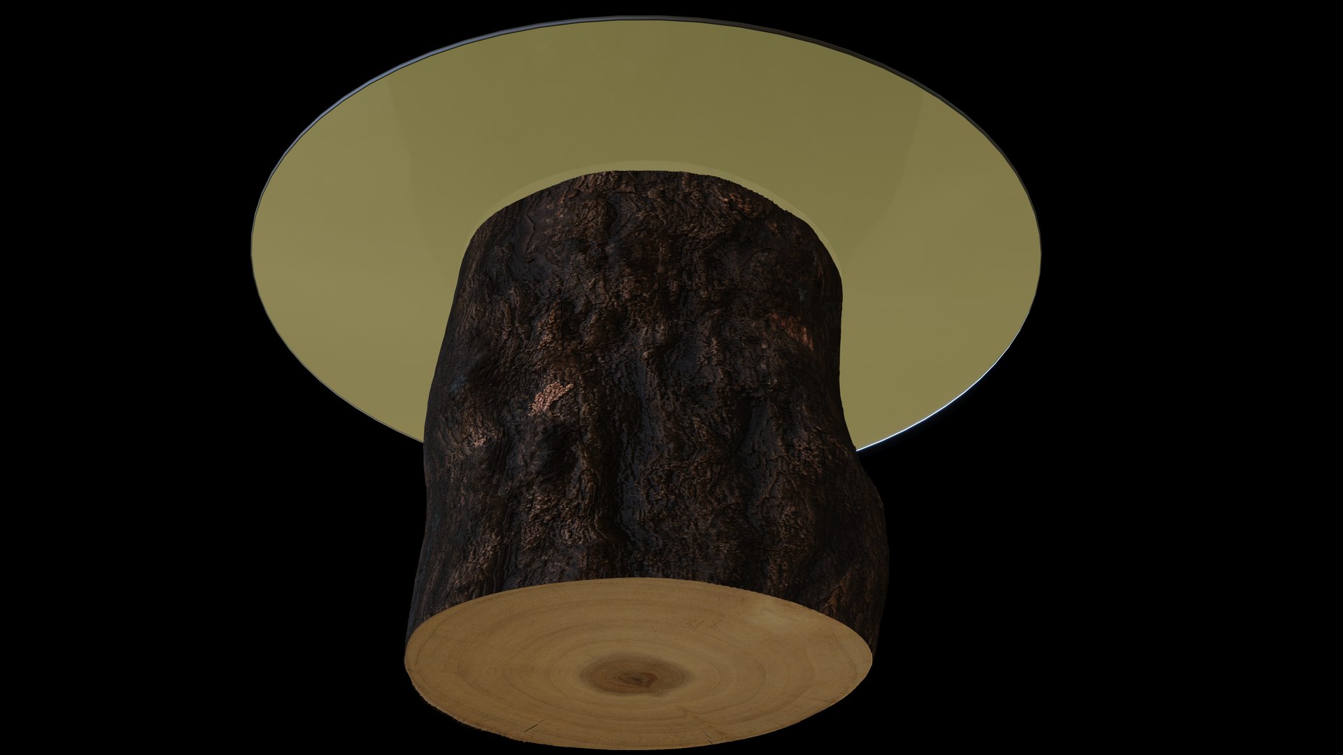 3D Tree Stump Glass Coffee Table - TurboSquid 1775684