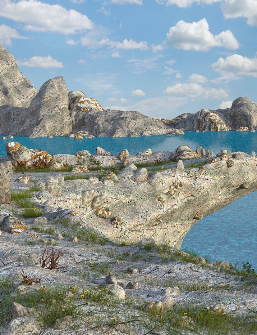Rock Landscape 3D Model - TurboSquid 1323085