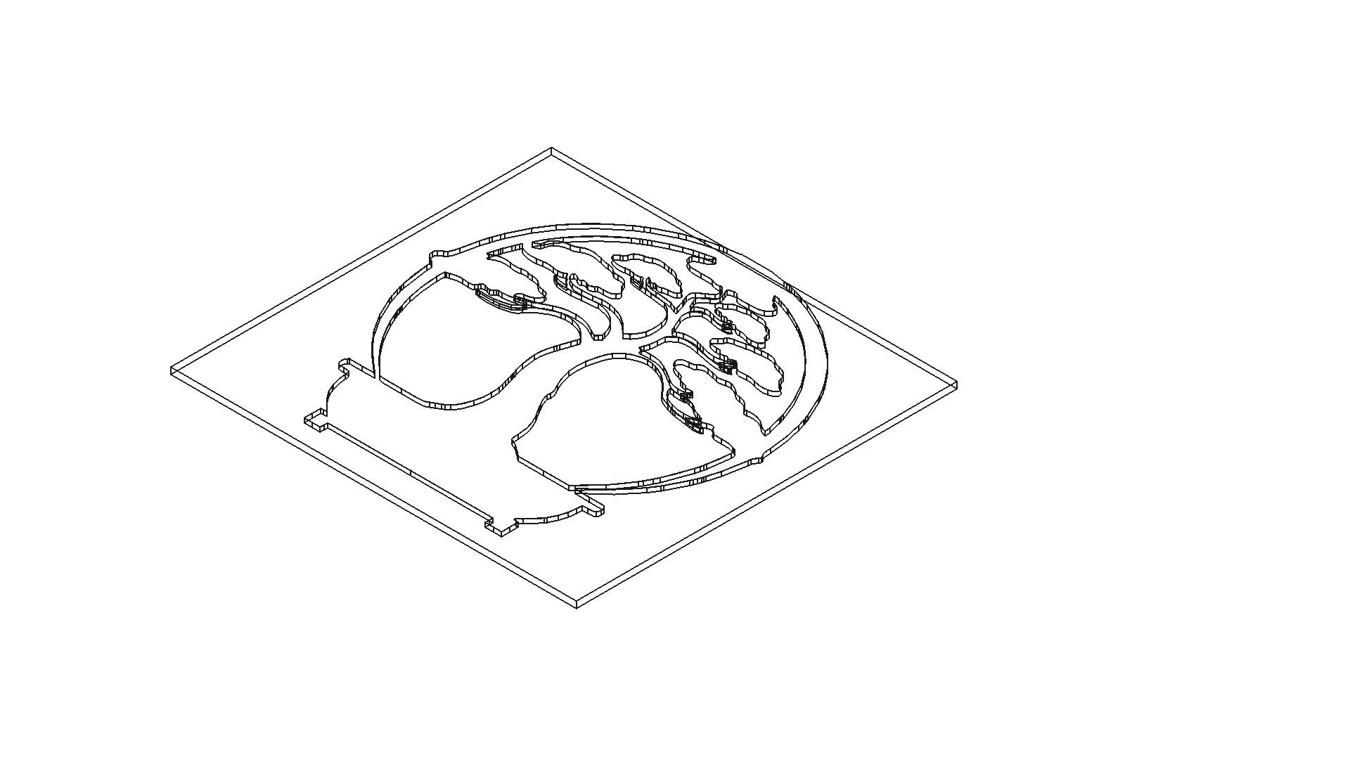 Bonsai Tree In Oval Frame Laser Cut 3D Print Mold Model - TurboSquid ...