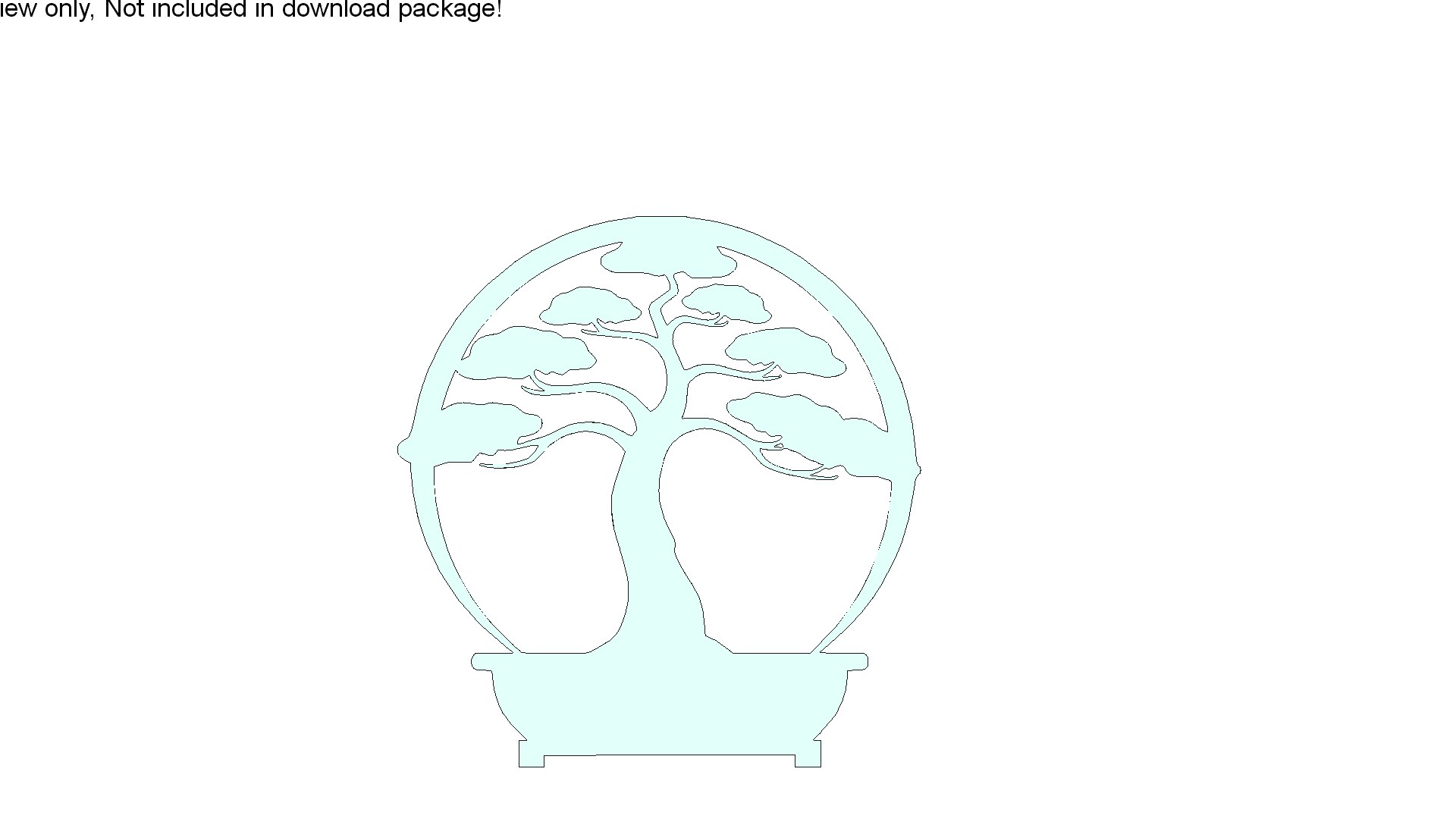 Bonsai Tree In Oval Frame Laser Cut 3D Print Mold Model - TurboSquid ...