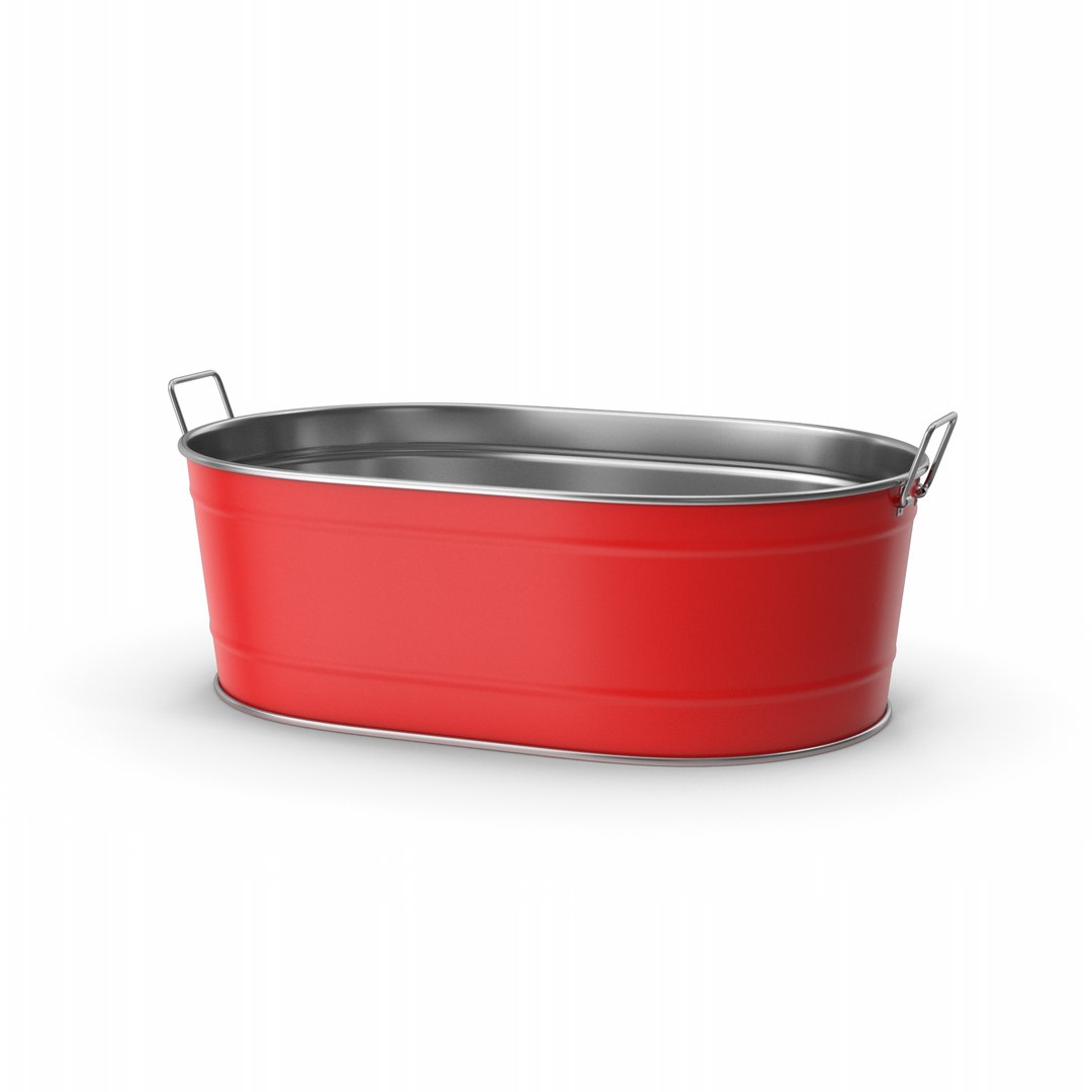 3D model Red Metal Bucket - TurboSquid 2159755