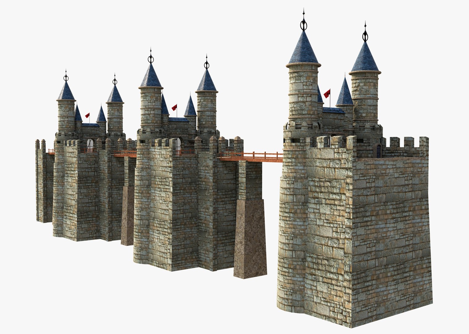 Ancient Bridge Castle 3D Model - TurboSquid 2226171