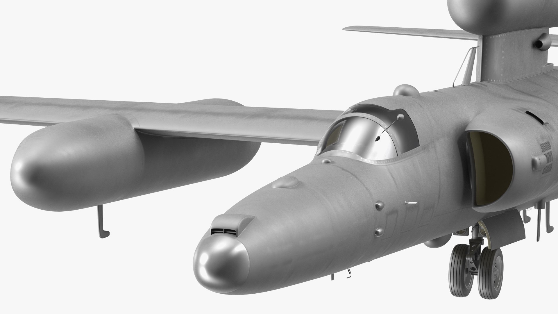 3D Grey Surveillance Aircraft Simple Interior - TurboSquid 2079676