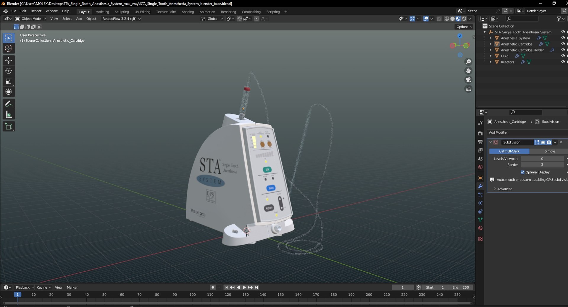 STA Single Tooth Anesthesia System 3D Model - TurboSquid 2193870