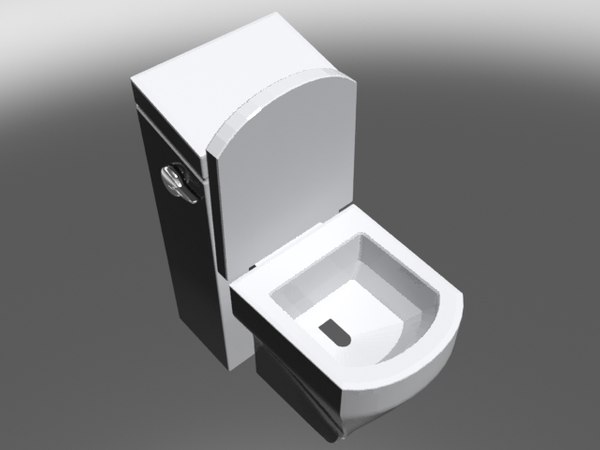 square bathroom toilet 3d model