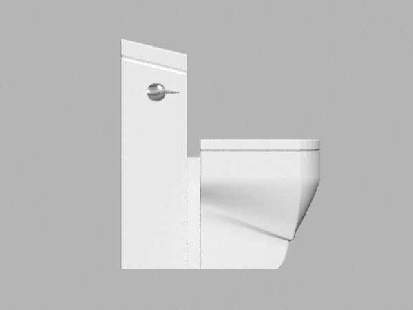 square bathroom toilet 3d model