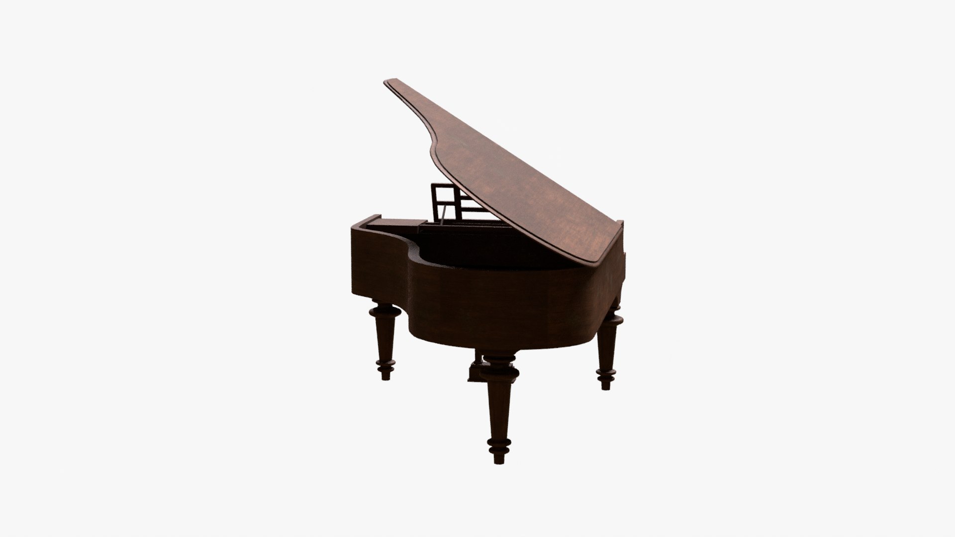 Old Mossy Realistic Piano 3D Model - TurboSquid 2075063