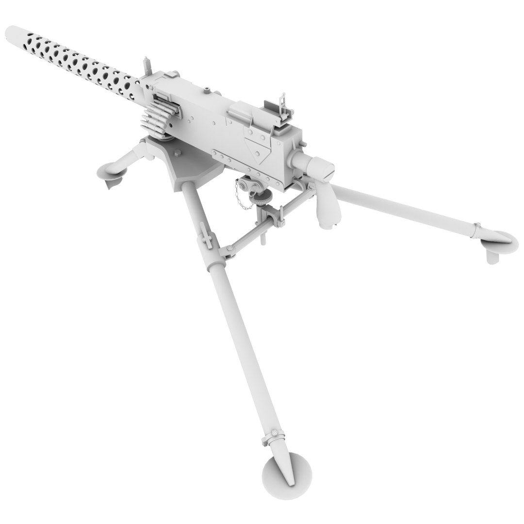 Browning M1919 Model - TurboSquid 1298488