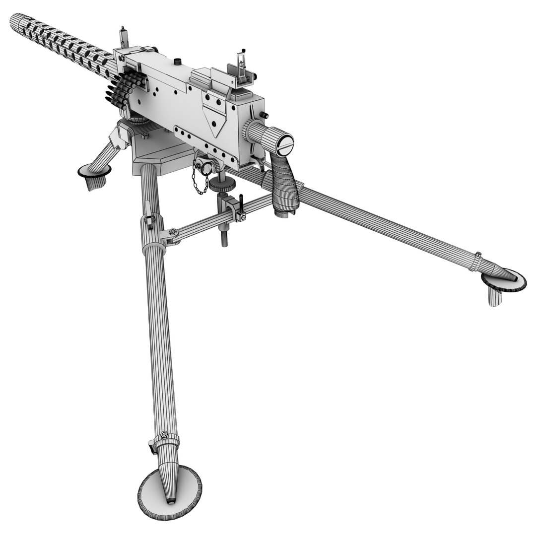 Browning M1919 Model - TurboSquid 1298488