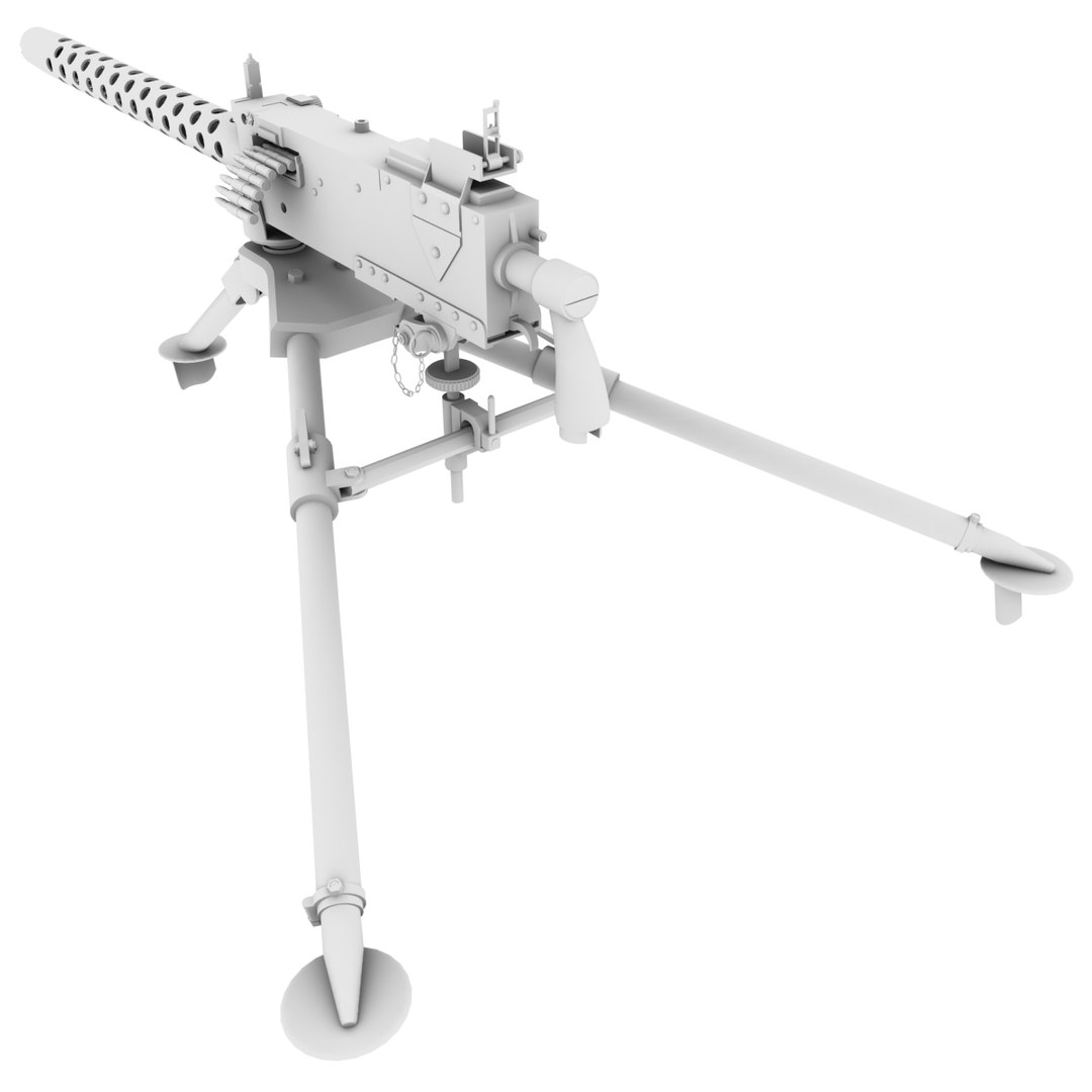 Browning M1919 Model - TurboSquid 1298488