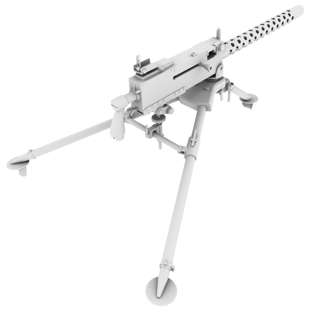 Browning M1919 Model - TurboSquid 1298488