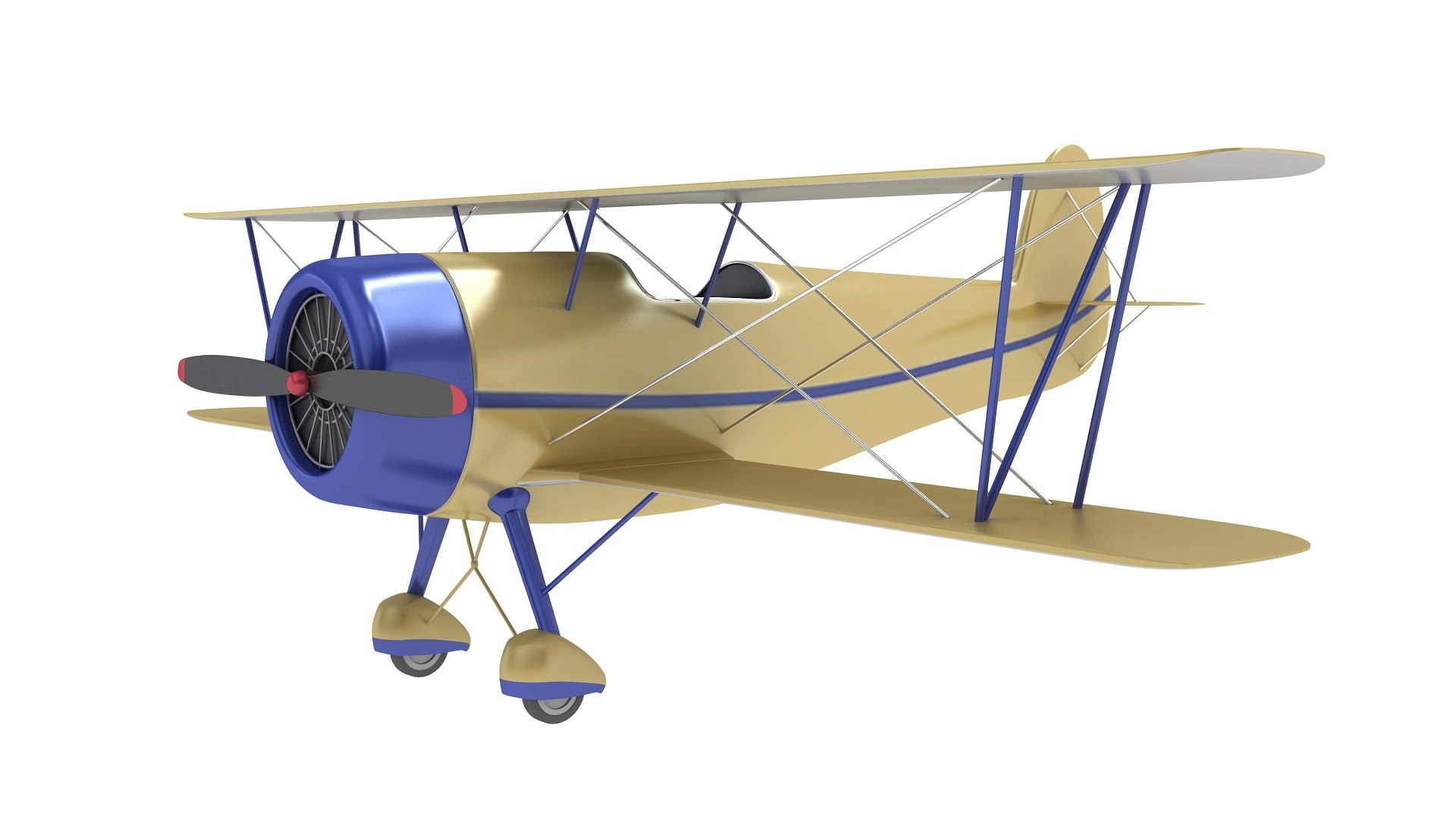 3D Biplane Model - TurboSquid 1992663