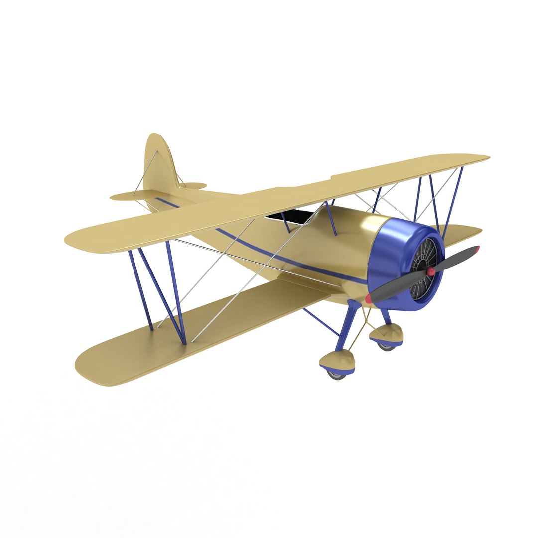 3D Biplane Model - TurboSquid 1992663
