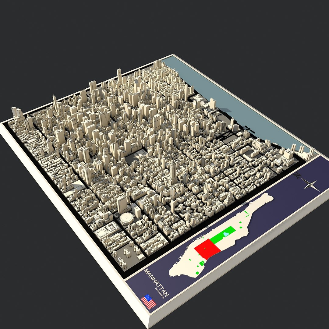 3d new york manhattan model