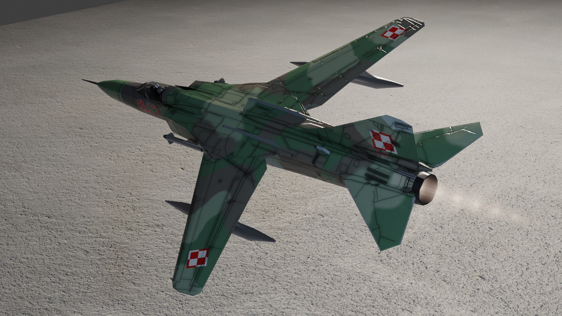 MIG-23 Flogger lowpoly jet fighter 3D - TurboSquid 1877698