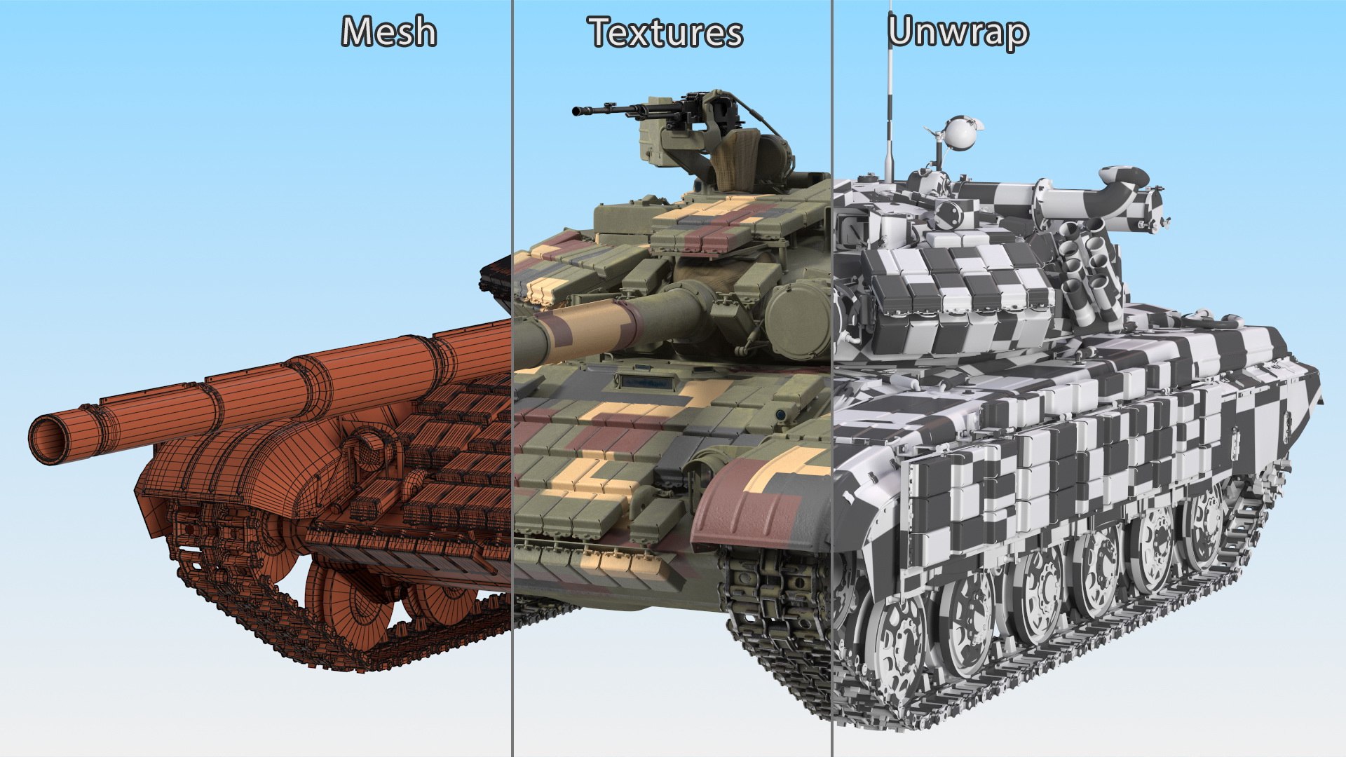 3D T-64 BV Main Battle Tank Camo Clean model - TurboSquid 1980692