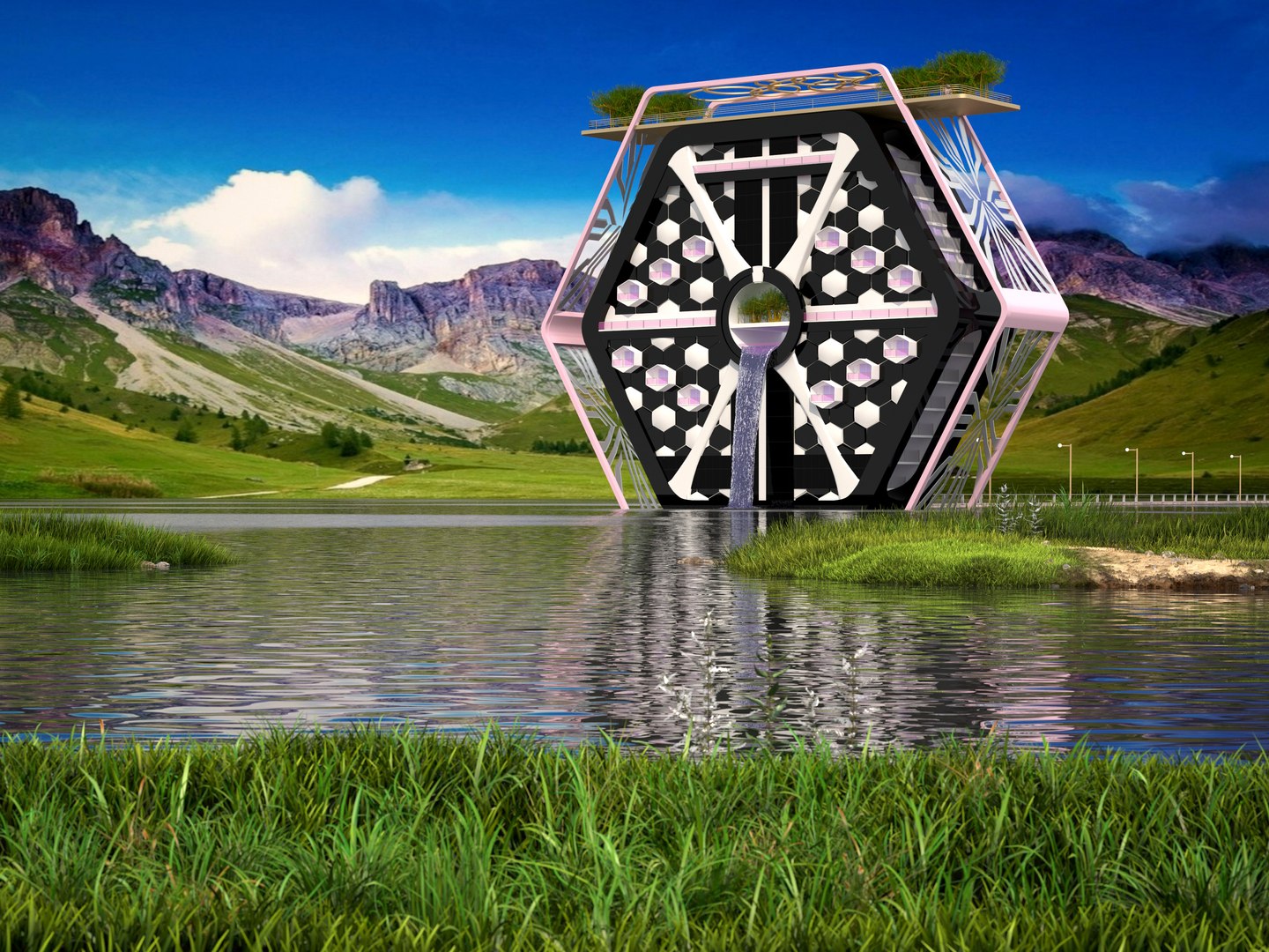 3D Model The Hexagonal Exterior Design 3D Model - TurboSquid 1803953