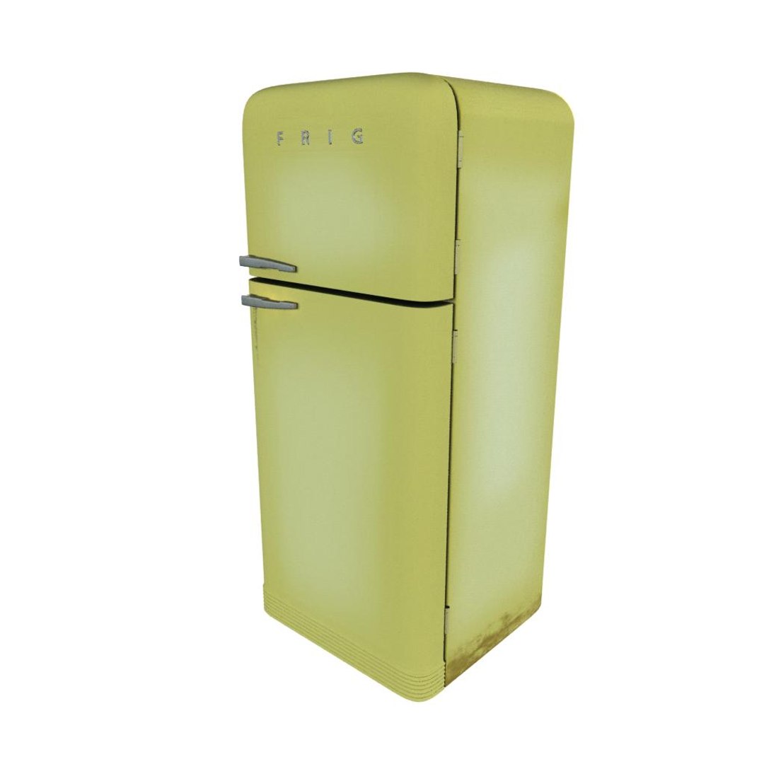 3d Model Of Retro Fridge