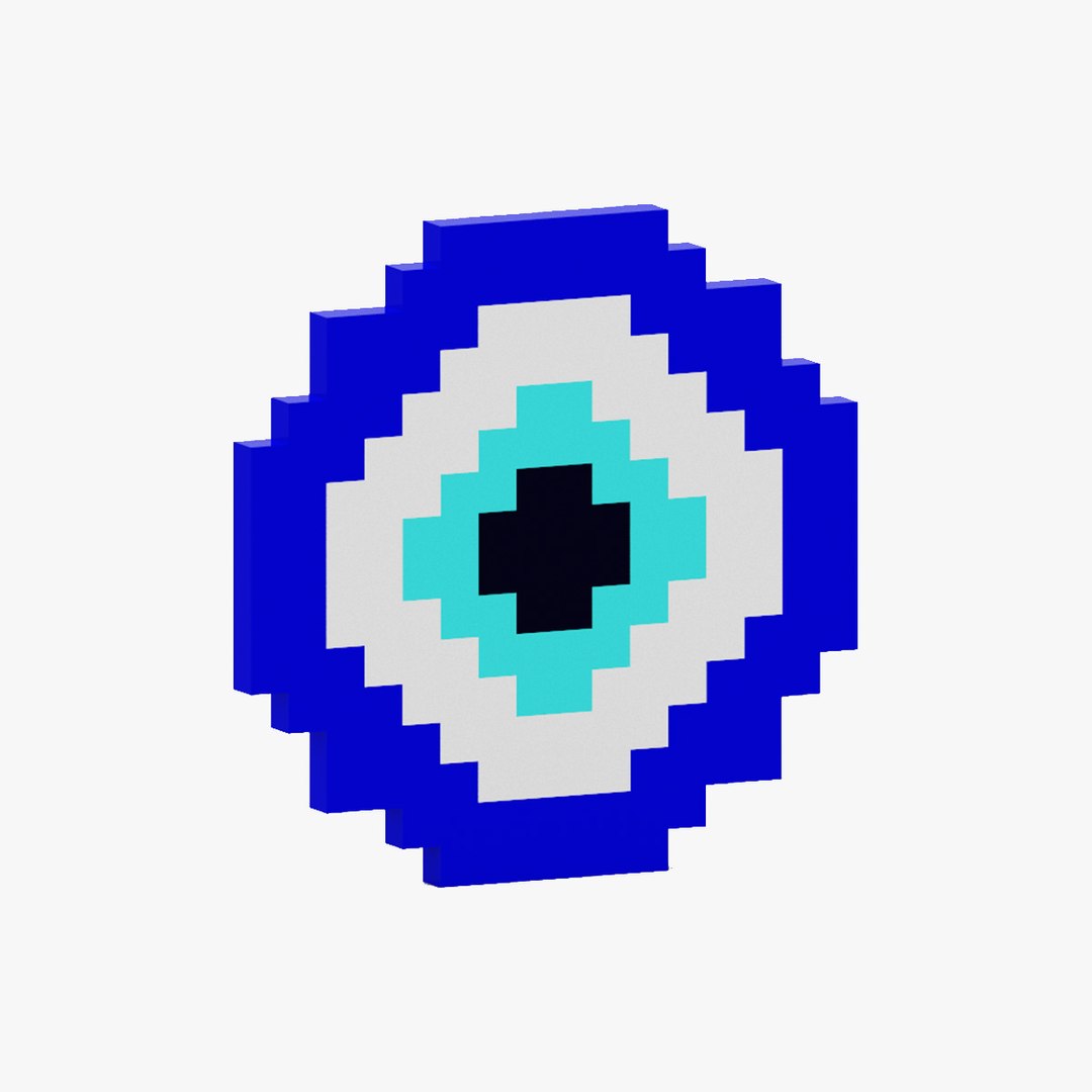 3D Voxel evil eye bead model - TurboSquid 1912249