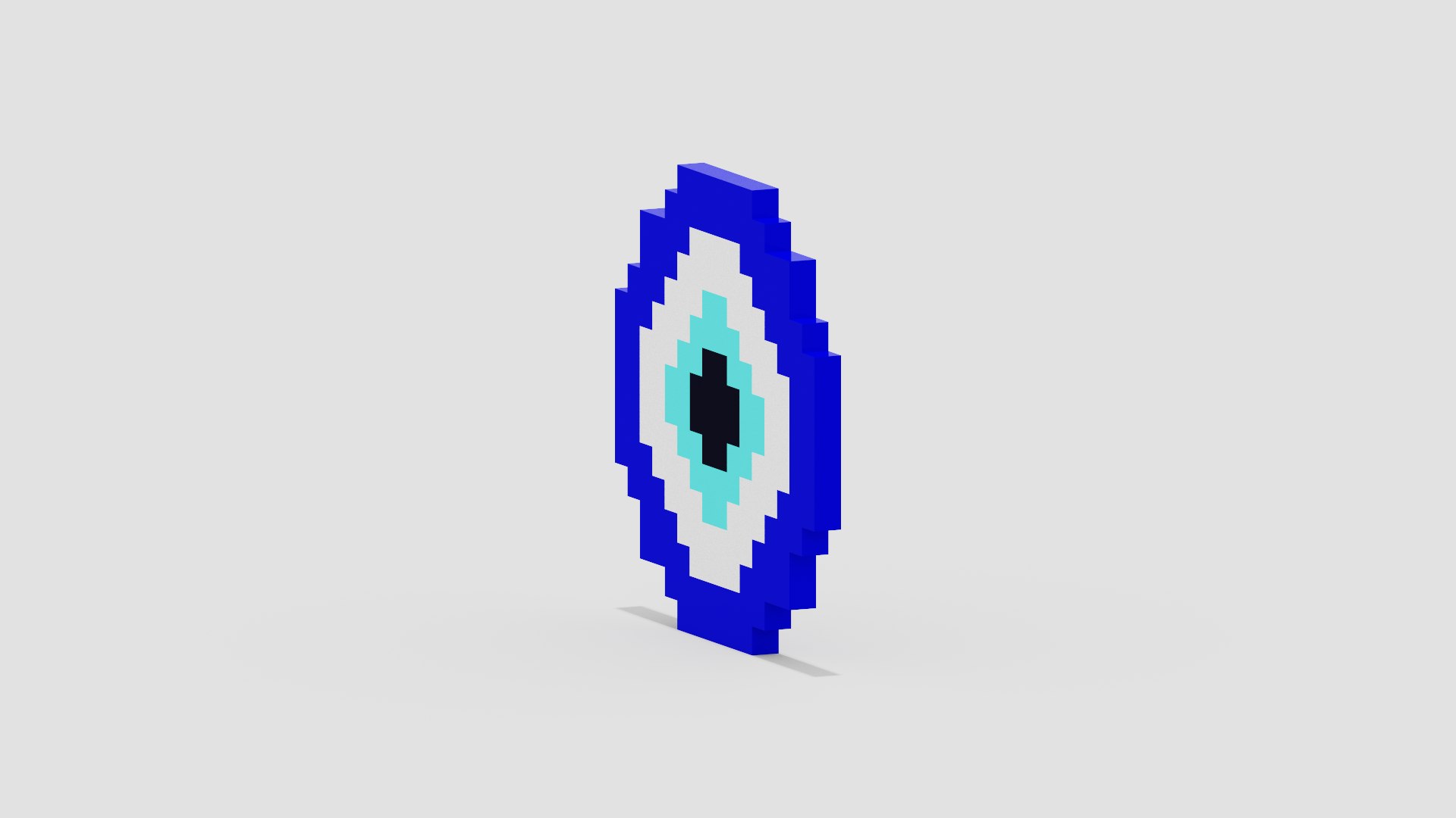 3D Voxel Evil Eye Bead Model - TurboSquid 1912249