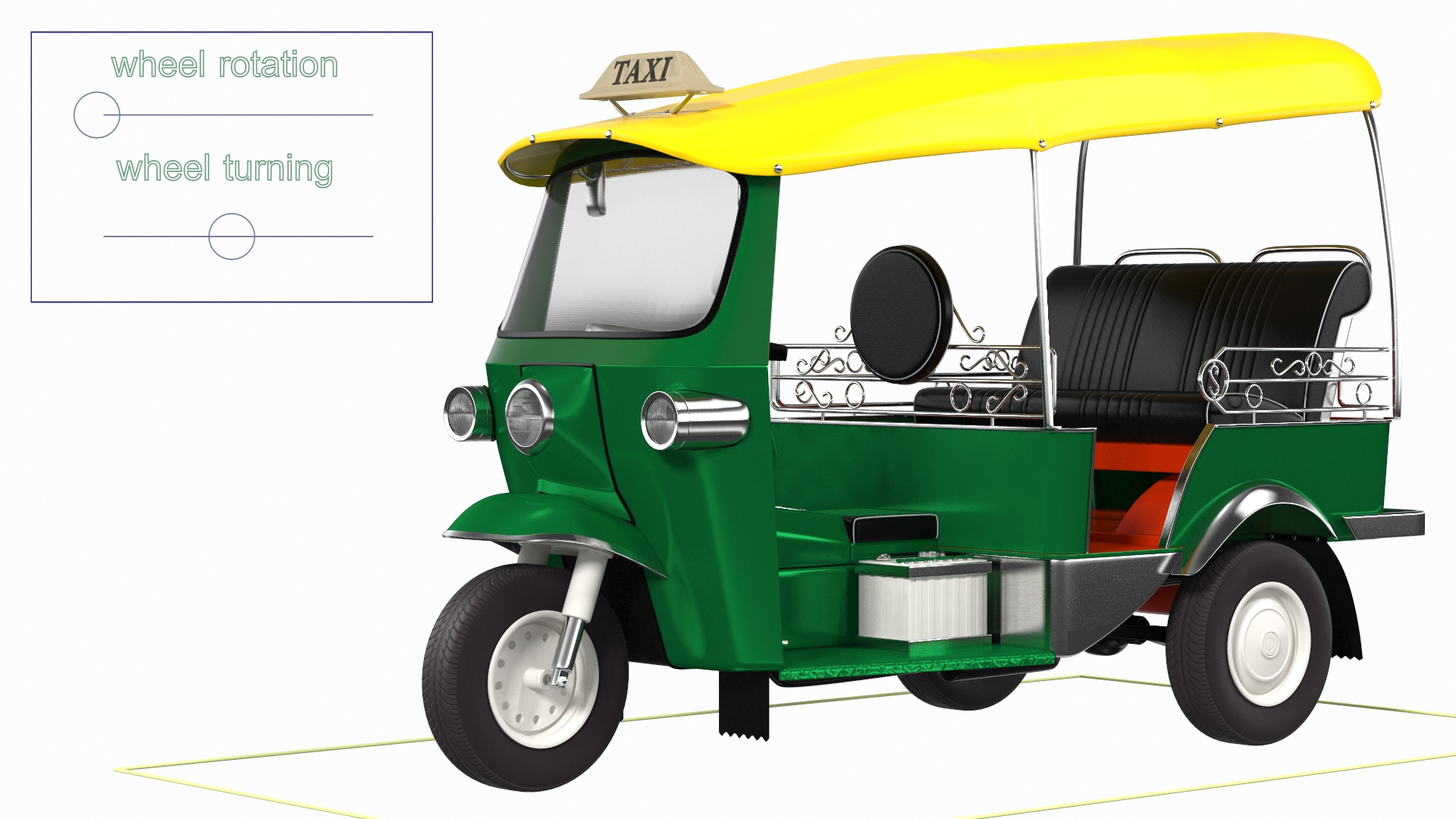 Wheeler Auto Rickshaw Rigged 3D Model - TurboSquid 1546473