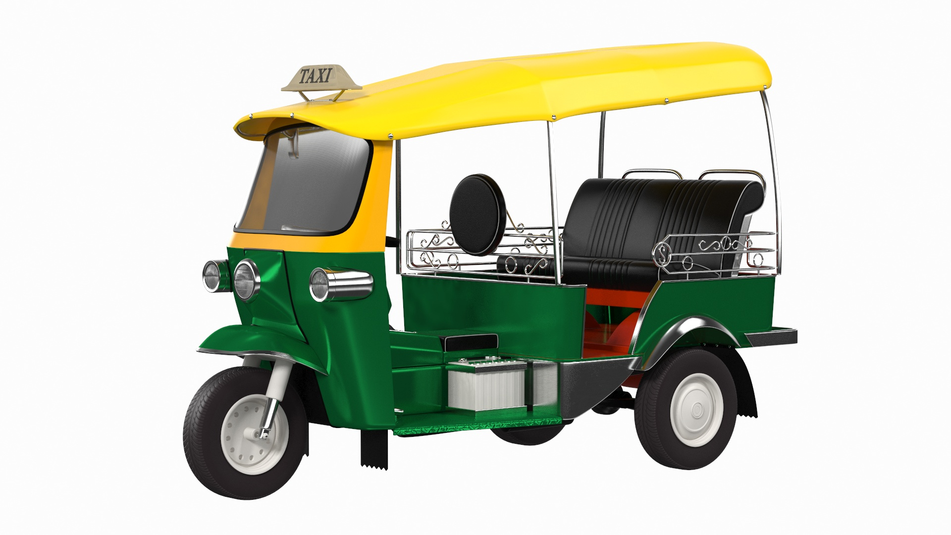 Wheeler Auto Rickshaw Rigged 3D Model - TurboSquid 1546473