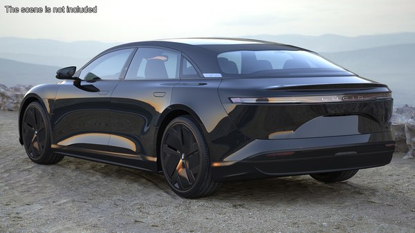 Lucid Air 電動高級セダン ブラック3Dモデル - TurboSquid 2044947