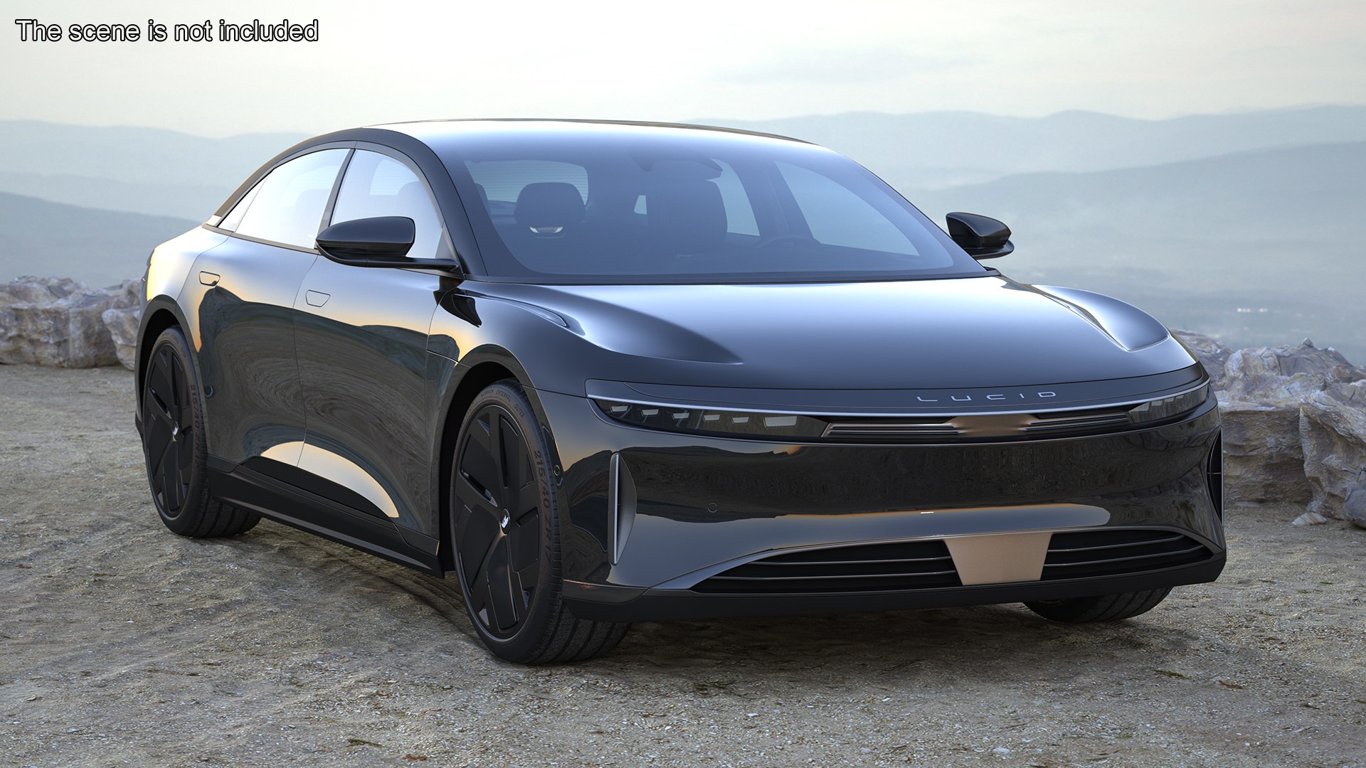 Lucid Air Electric Luxury Sedan Black 3D model - TurboSquid 2044947