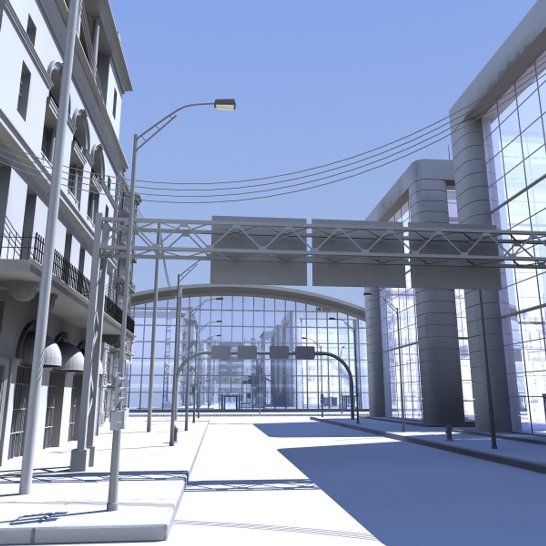 City Street 3d Model