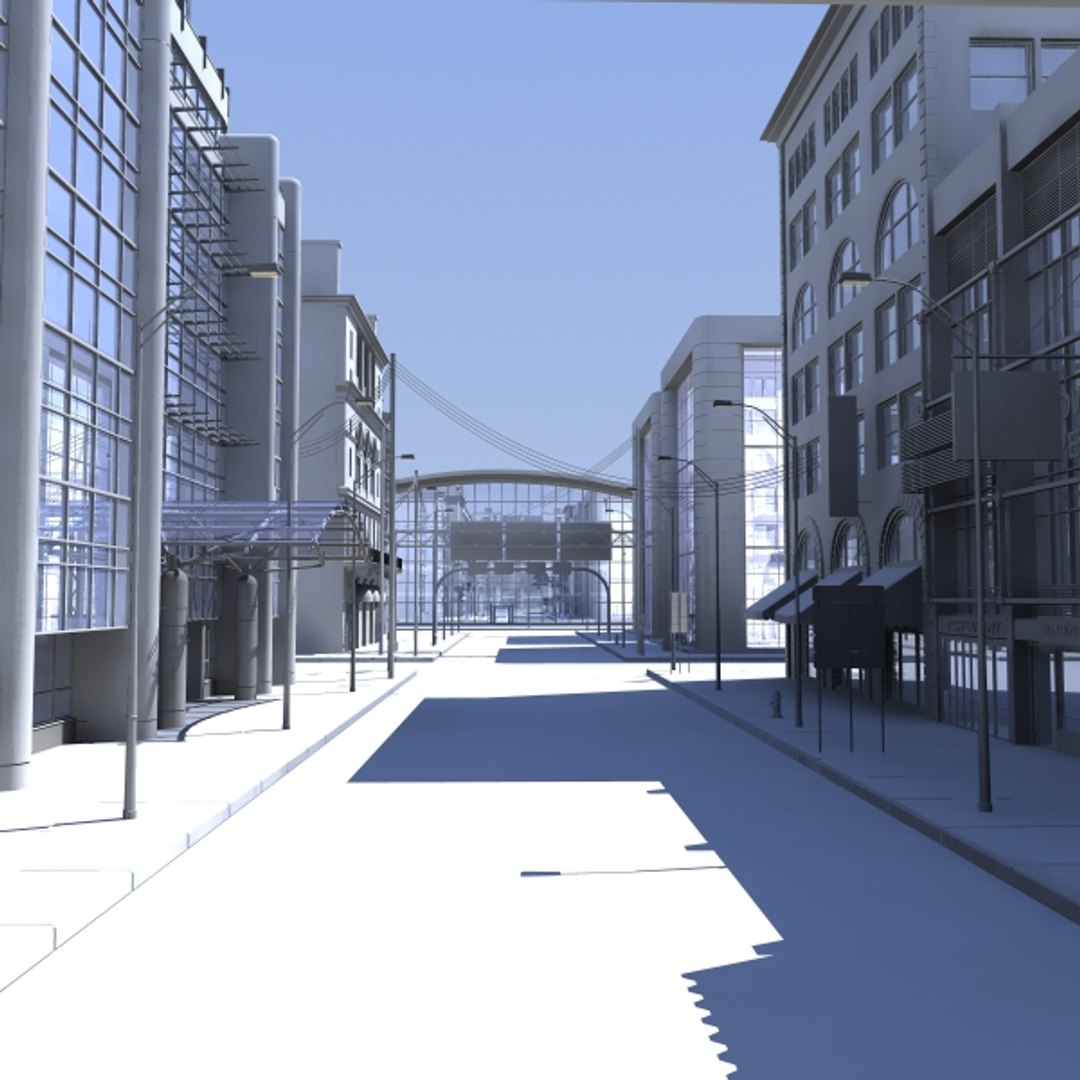 City Street 3d Model