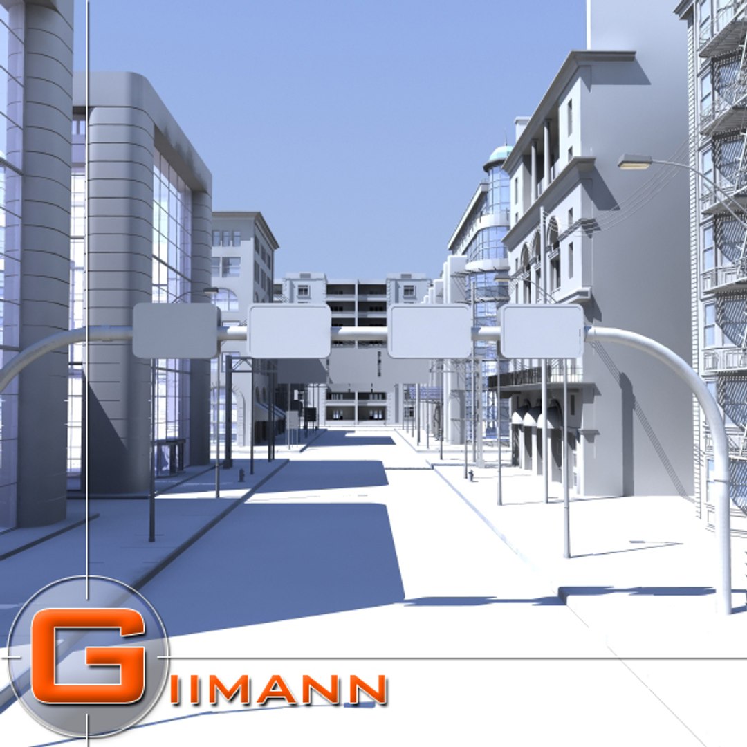 City Street 3d Model