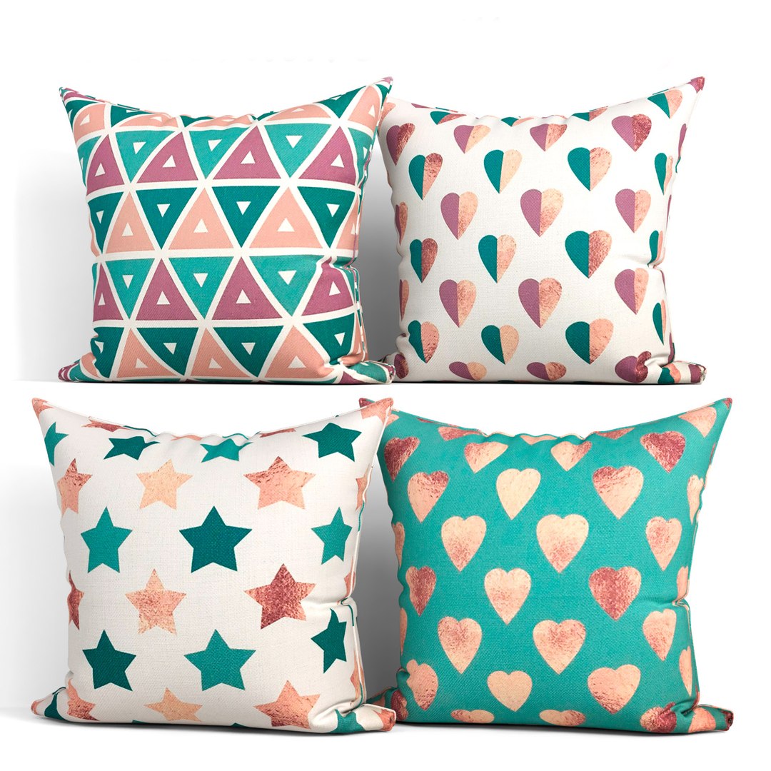 3D model Decorative Pillows Set 199 - TurboSquid 1940193