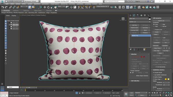 3D model Decorative Pillows Set 199 - TurboSquid 1940193