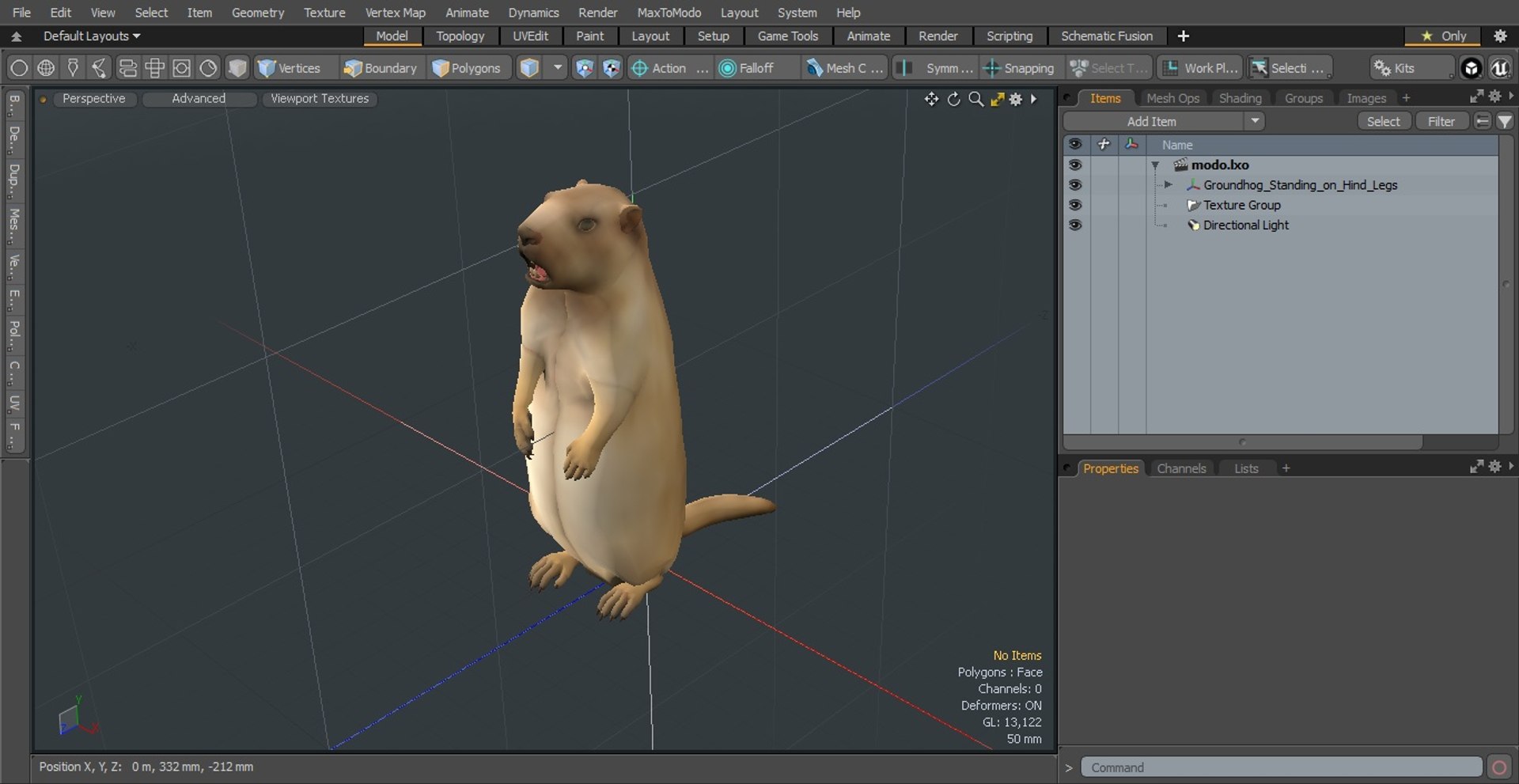 Groundhog Standing on Hind Legs 3D model - TurboSquid 1964246