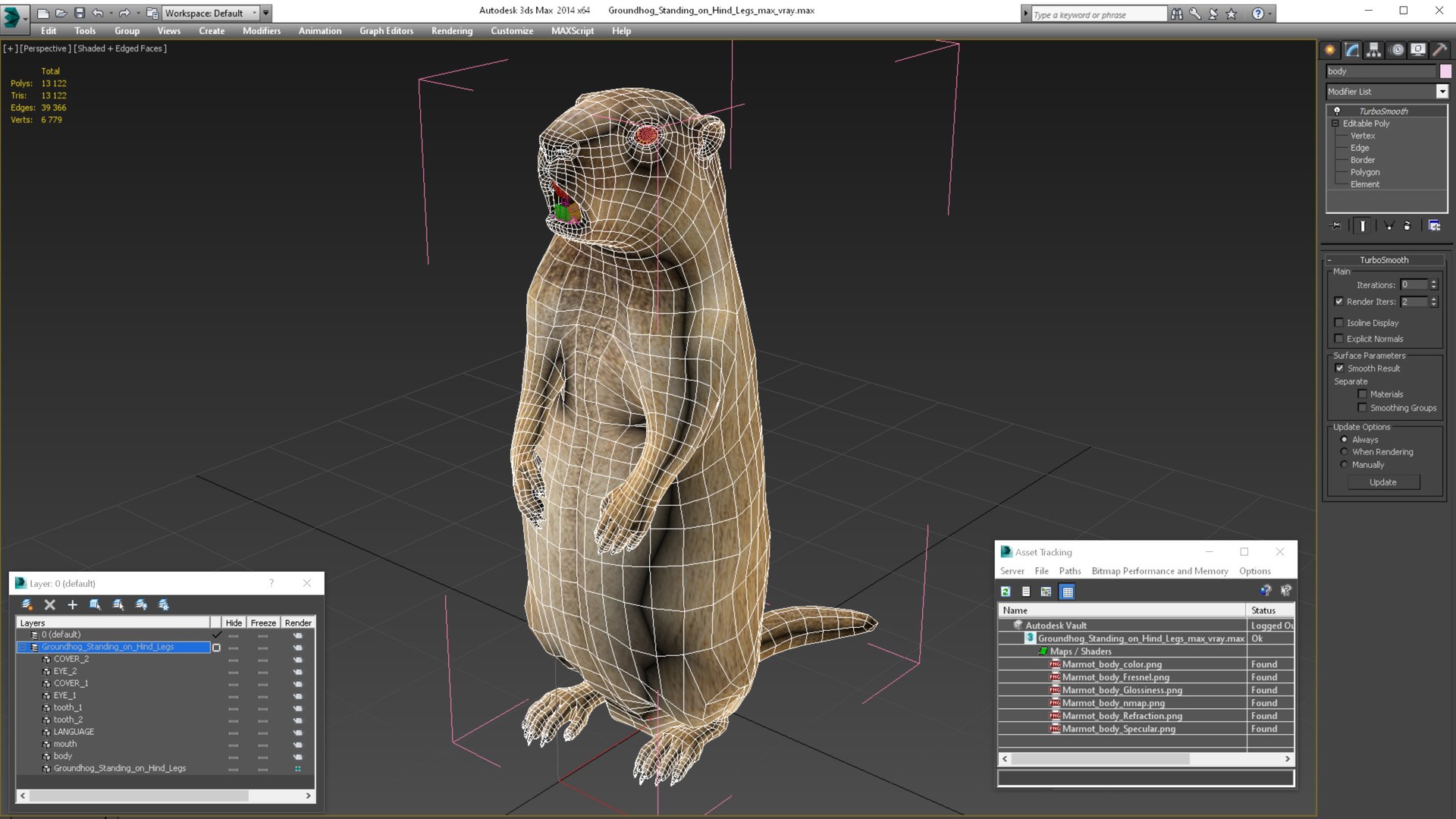 Groundhog Standing On Hind Legs 3D Model - TurboSquid 1964246