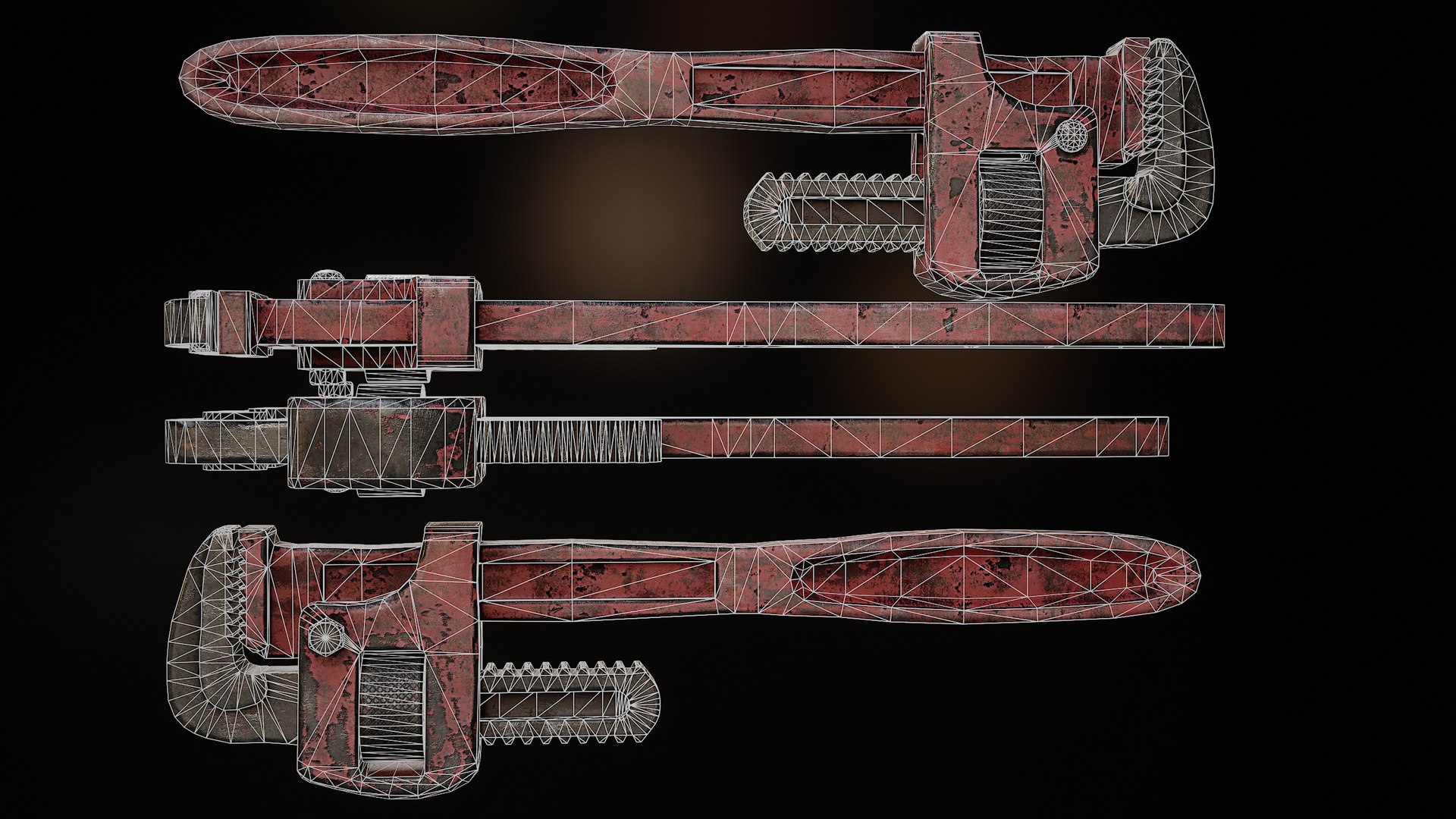 3D Pipe Wrench Model - TurboSquid 2390417