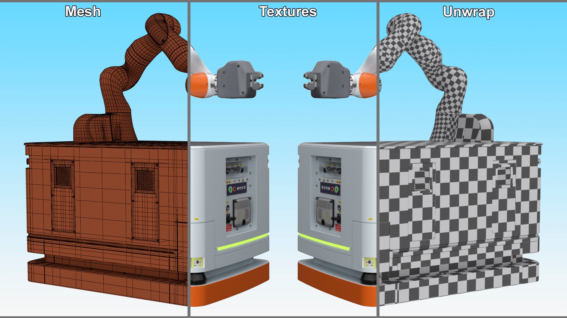 3D Autonomous Robot KUKA KMR Iiwa With Manipulator Model - TurboSquid 2287687