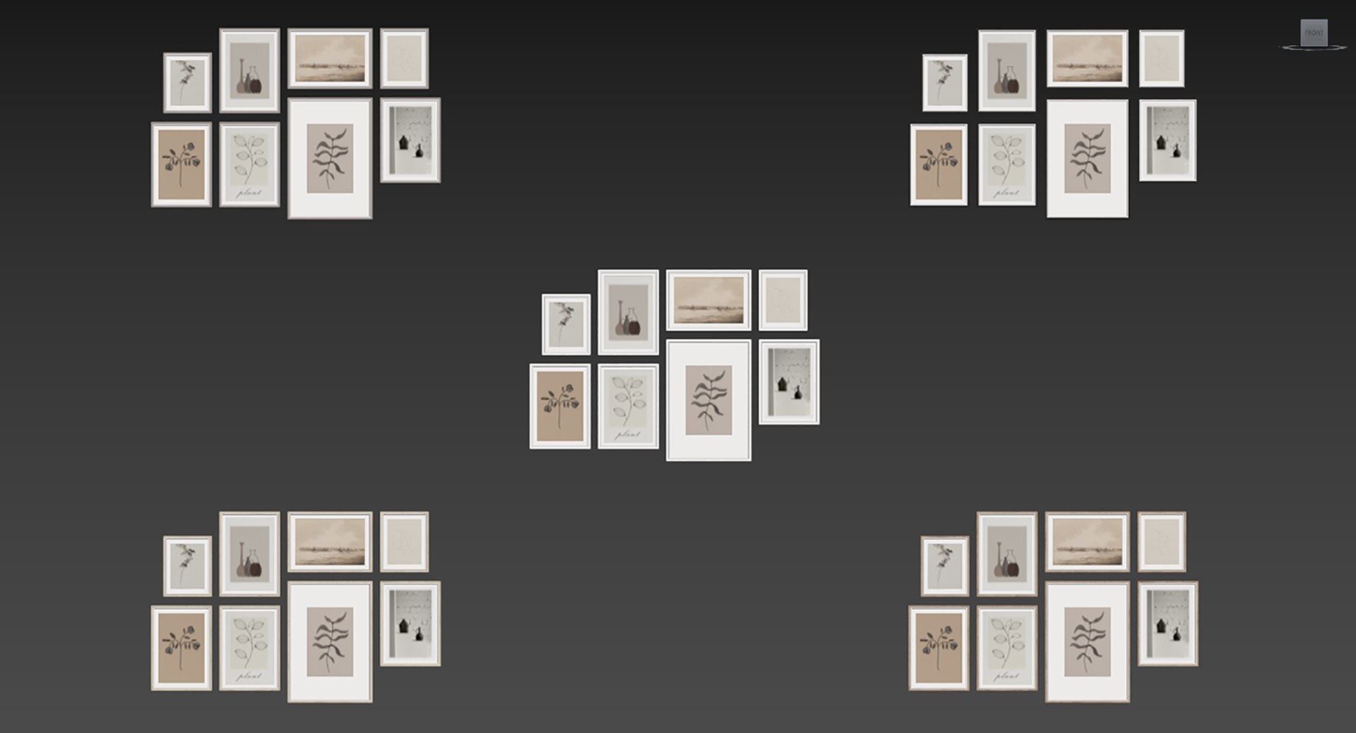 3D Picture Frames Set-466 - TurboSquid 2149248