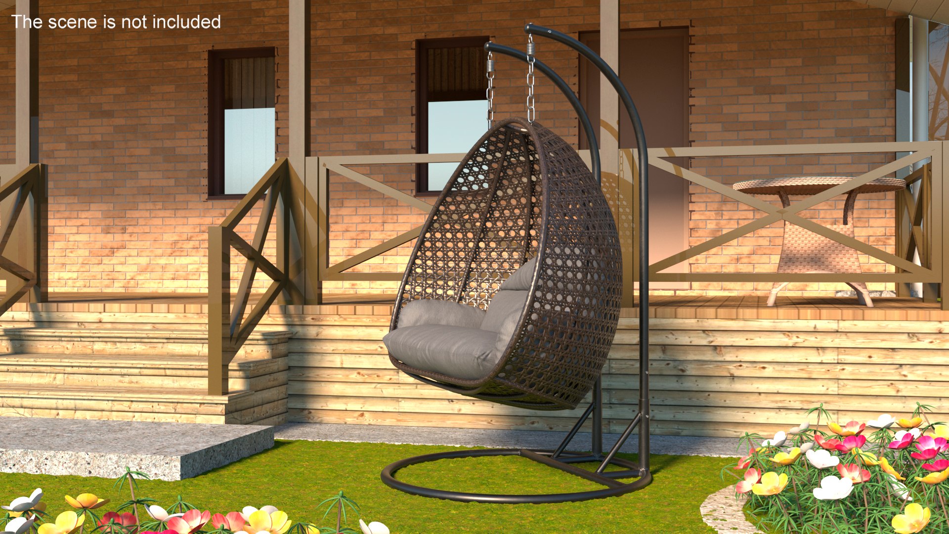 Outdoor Egg Chair Black 3D - TurboSquid 2168179