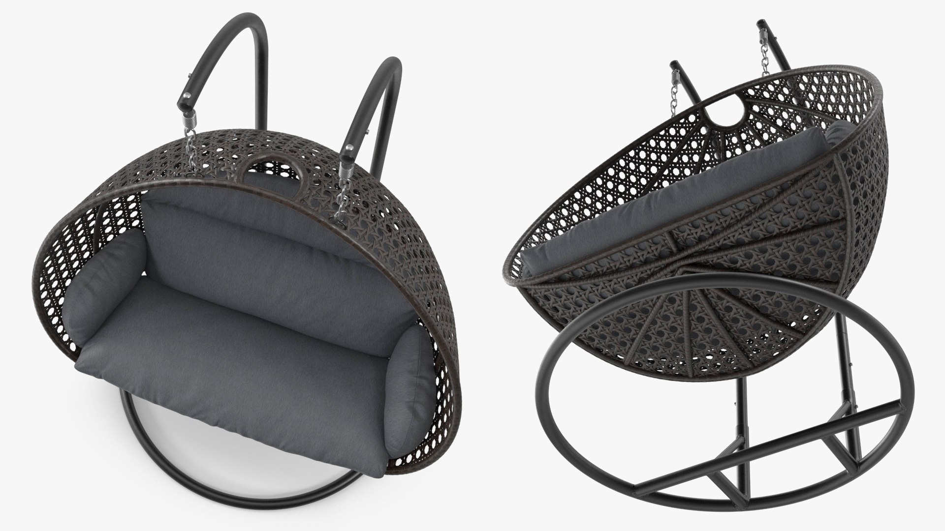 Outdoor Egg Chair Black 3D - TurboSquid 2168179