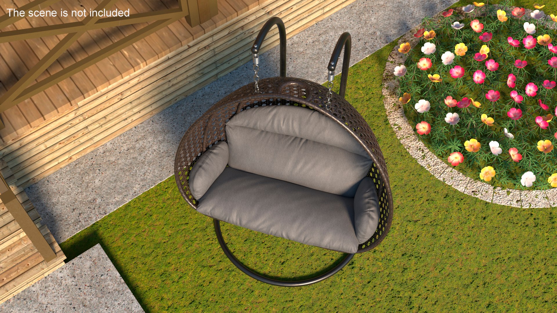 Outdoor Egg Chair Black 3D - TurboSquid 2168179