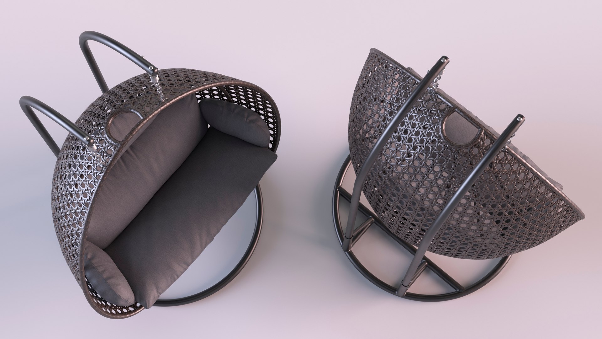 Outdoor Egg Chair Black 3D - TurboSquid 2168179