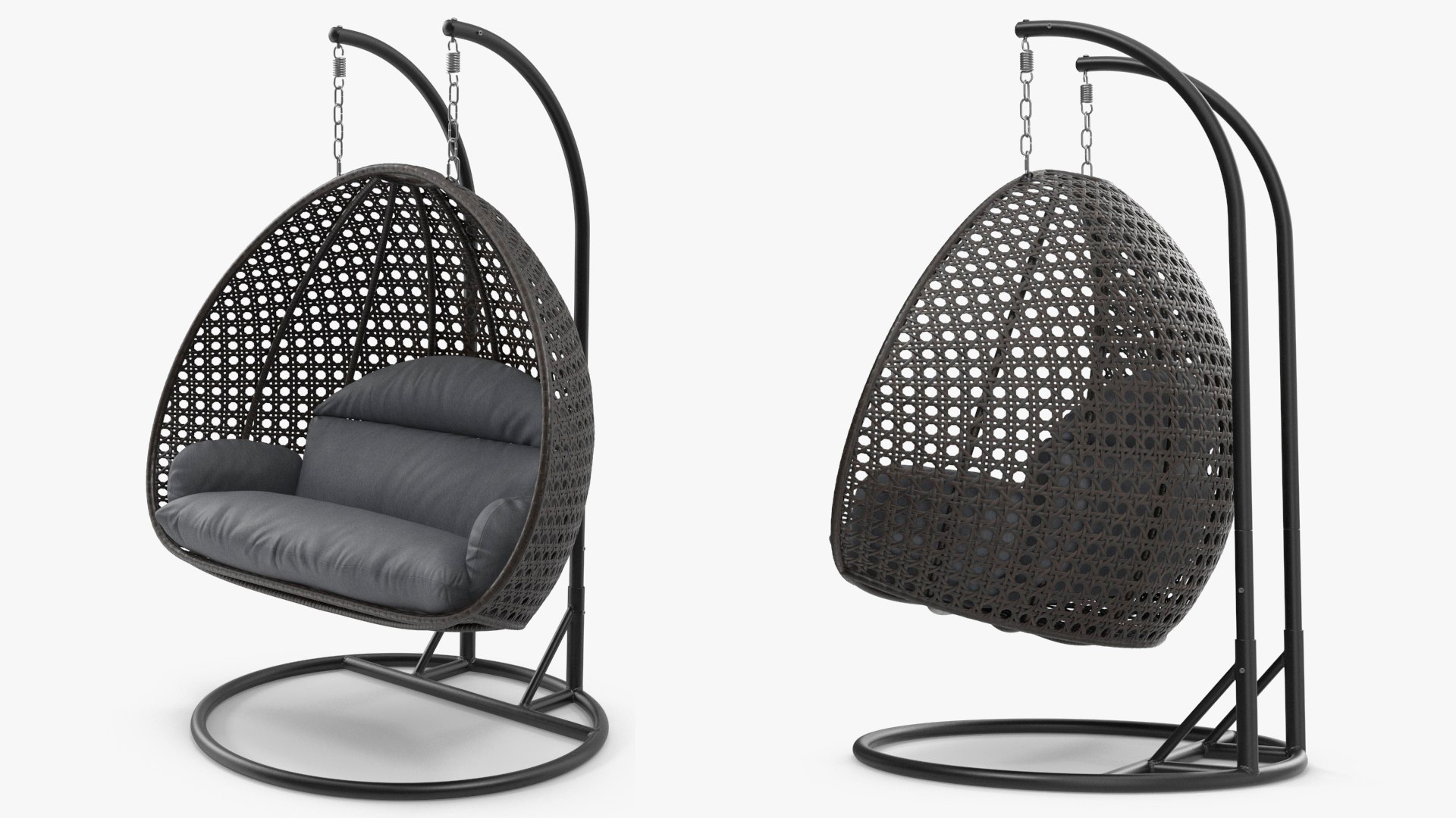 Outdoor Egg Chair Black 3D - TurboSquid 2168179