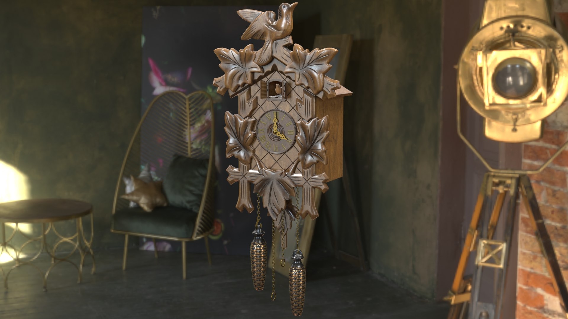 Cuckoo Clock 3D Model - TurboSquid 2265933