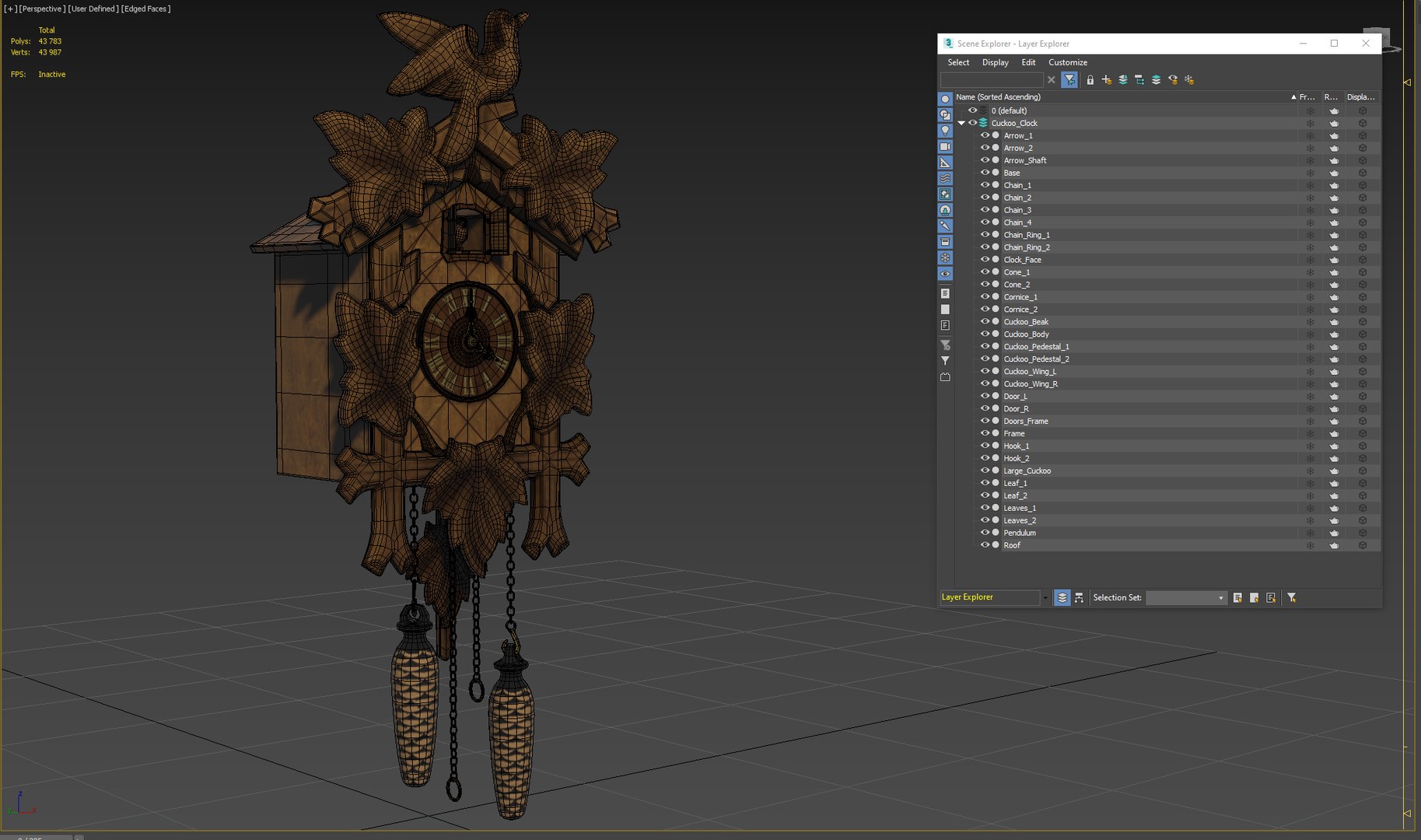 Cuckoo Clock 3D Model - TurboSquid 2265933